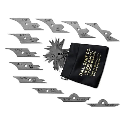 G.A.L. Gage Mini Fillet Weld Keys — Stone Tucker Instruments Inc